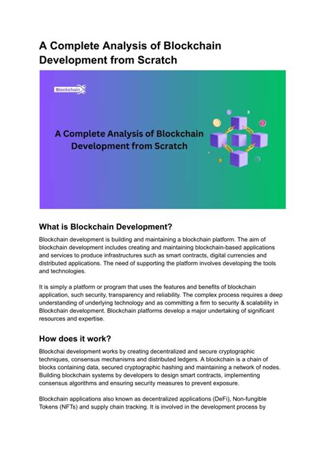 Ppt A Complete Analysis Of Blockchain Development From Scratch Powerpoint Presentation Id