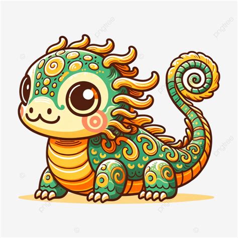 Q版龍可愛卡通插畫 龙年 農曆新年 2024年中国新年png去背圖片素材免費下載，免摳圖設計圖案下載 Pngtree