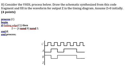 Solved Ii Consider The Vhdl Process Below Draw The