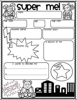 All About Super Me Poster Freebie Back To School Superhero