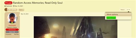 How To Export Threads And Conversations Roleplay Forum Storytellers Circle S Roleplaying Forums