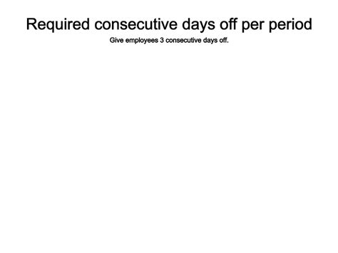 Consecutive Days Off Per Period Time Off Employee Resource