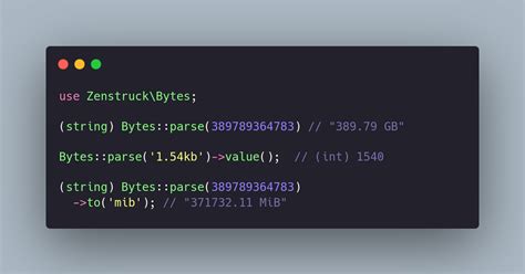 Github Zenstruckbytes Parse Manipulate Humanize And Format Bytes