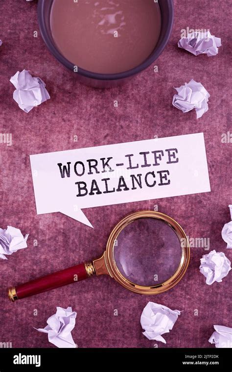 Text Caption Presenting Work Life Balance Internet Concept Division Of