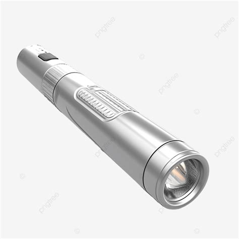 3d Flashlight Illustration From Bottom Side View 3d Flashlight Lamp