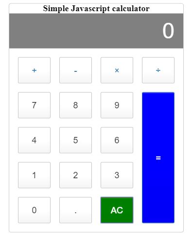 JavaScript Calculator Example