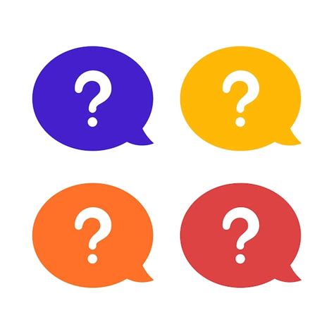 Premium Vector Question Mark Message Multiple Colours Set