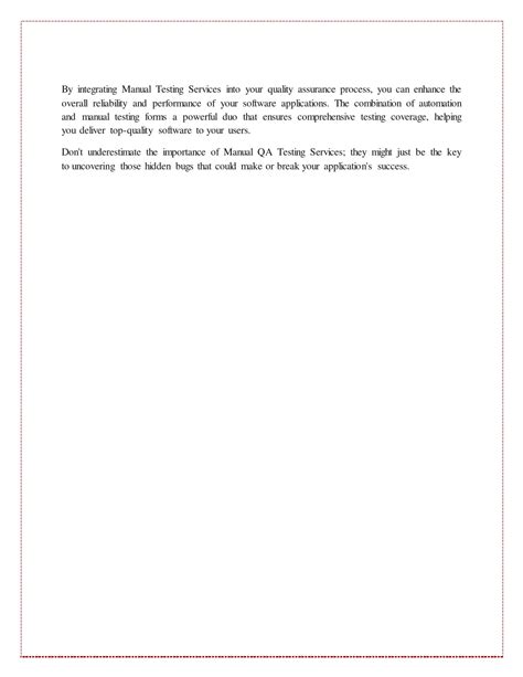 PPT Manual Testing Services Uncovering Hidden Bugs PowerPoint Presentation ID