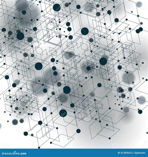 Vector Digital 3d Abstraction Geometric Polygonal Perspective Mesh Illustration Stock Vector