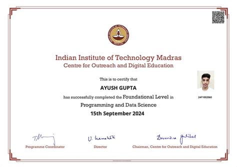 Datascience Programming Iitmadras Achievement Techjourney Learningneverstops
