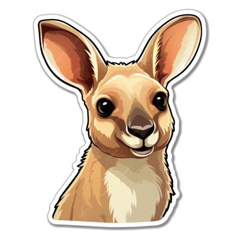 Premium Ai Image Joey Young Kangaroo Sticker Generative Ai