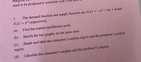3 The Demand Function And Supply Function Studyx 3 The Demand Function And Supply Function Studyx