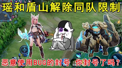 瑶和盾山解除同队限制，恶意使用bug的玩家封号！你封号了吗？ Youtube