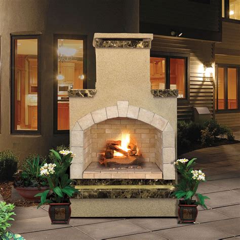 Cal Flame Outdoor Fireplace With Arch Frp908 1 Hn