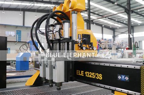 Spindles China Multi Head X CNC Router Machine For Wood Furniture Blue Elephant CNC Machinery