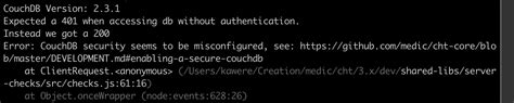 improve cht core dev environment setup couchdb auth · issue 1206
