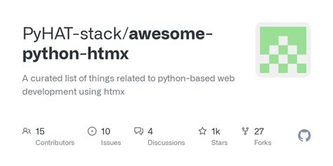 Reed Jones On Linkedin Github Pyhat Stack Awesome Python Htmx A