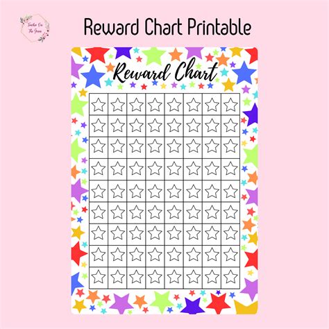 Reward Chart Star Reward Chart Printable Chart Etsy