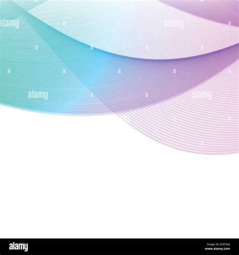Abstract Blue Wavy Lines On White Background Vector Illustration