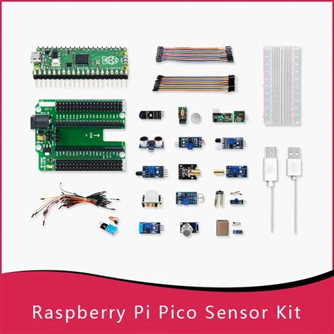 Raspberry Pi Pico Built Using Rp2040 Breadboard Sensor Kit Expanding Board 10dof Imu Rtc Lcd
