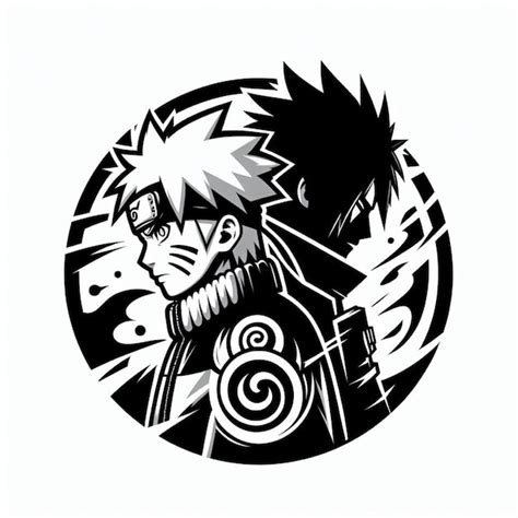 Naruto Vector Logo White Background Premium Ai Generated Image