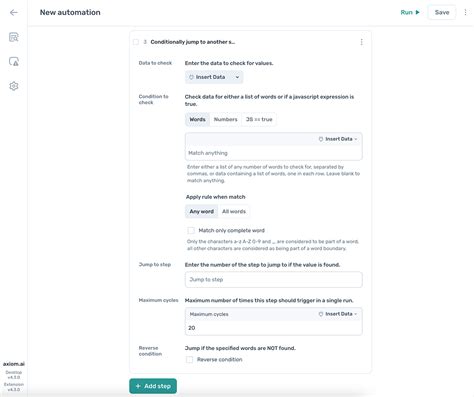 How To Loop Your Automation Tutorials Docs Axiomai