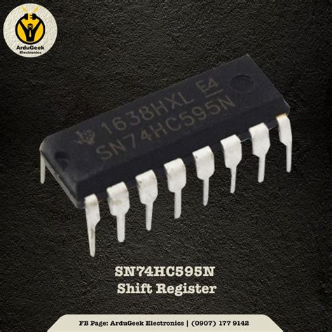 Sn74hc595n 74hc595 Dip16 8bit Shift Register Ic Shopee Singapore