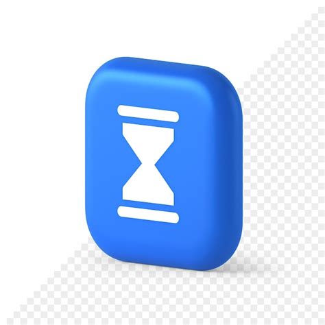 모래 시계 모래 시계 시간 측정 버튼 카운트다운 분 시간 기간 3d 현실적인 아이소메트릭 아이콘 프리미엄 Psd 파일