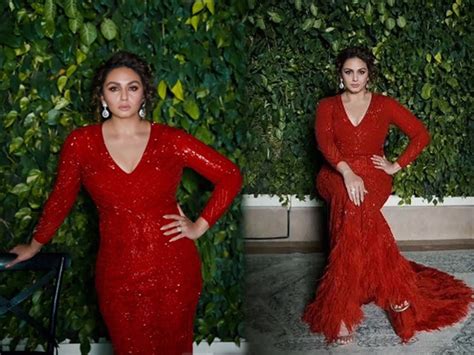 Appealing Looks Of Huma Qureshi In Red Outfit