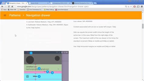 Material Navigation Drawer Tutorial Youtube