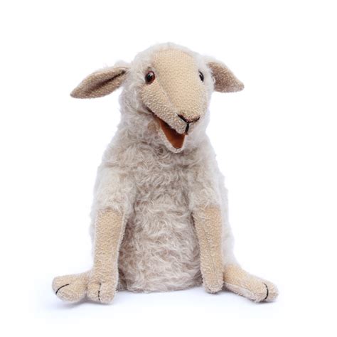 Handpuppe Schaf Hell Hase Weiss