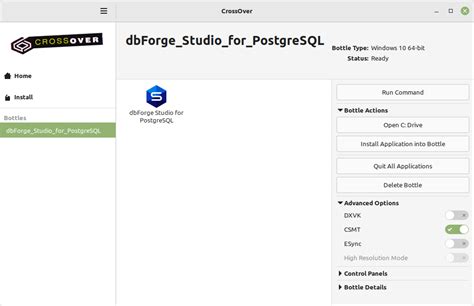 Manual Installation Of DbForge Studio Via CrossOver