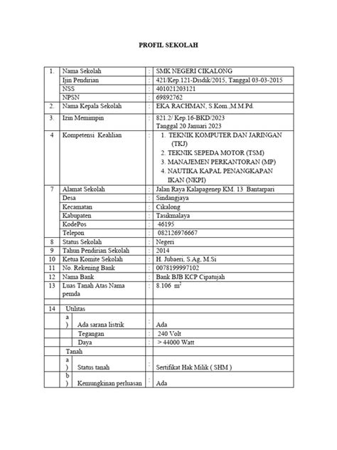 Profil Sekolah Pdf