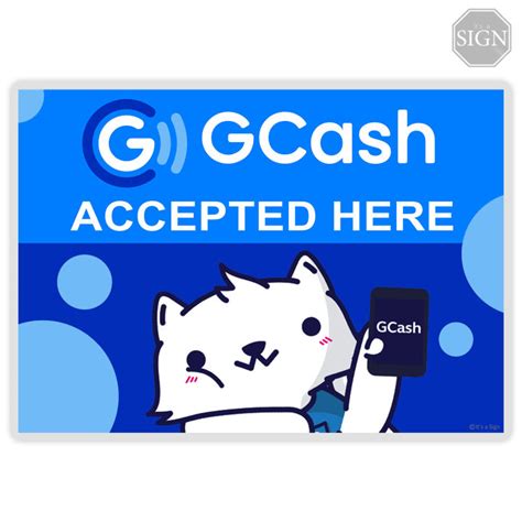Gcash Accepted Here Laminated Signage A4 A5 Size Lazada PH