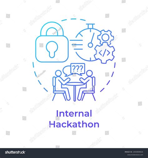 Internal Hackathon Blue Gradient Concept Icon Stock Vector Royalty Free 2450909015 Shutterstock