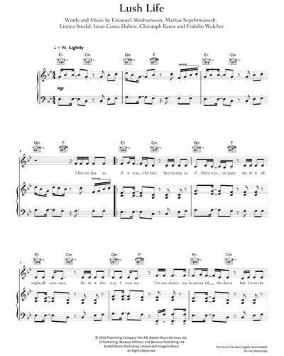 Lush Life Guitar And Piano And Voice Sheet Music By Emanuel Abrahamsson