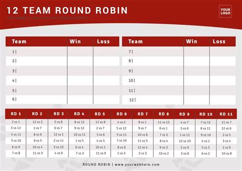 18 Printable Round Robin Bracket Forms And Templates Fillable