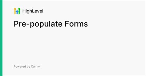 Pre Populate Forms Voters Highlevel