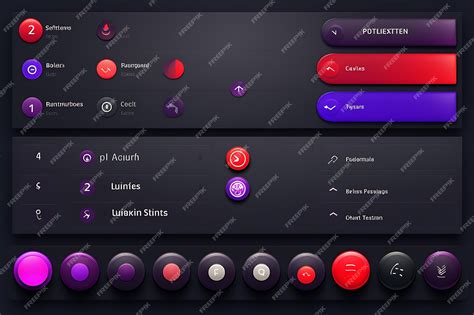 Premium Photo Modern Web Ui Elements Including Buttons Input Fields And Navigation Bars