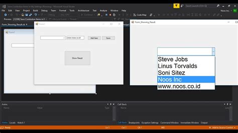 Vbnet Save And Show Items Combobox In Mysettings Youtube