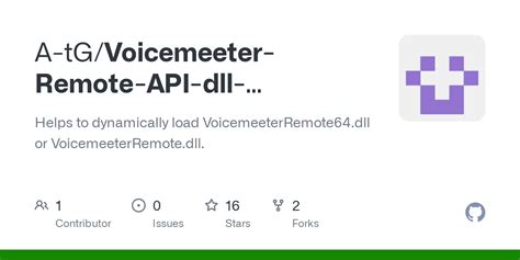 Github A Tg Voicemeeter Remote Api Dll Dynamic Wrapper Helps To Dynamically Load