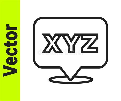 Black Xyz Coordinate System Icon Isolated On White Background Xyz Axis For Graph Statistics