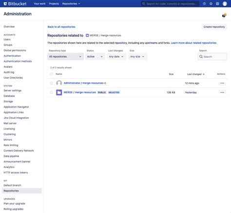 Advanced Repository Management Bitbucket Data Center And Server Atlassian Documentation