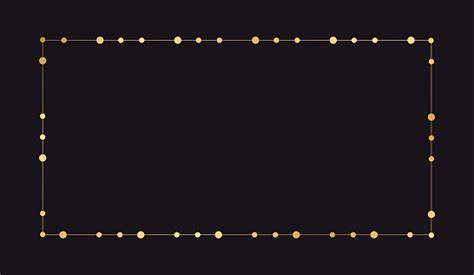 금색 직사각형 크리스마스 요정 조명 프레임 테두리 추상적인 황금 점들 원형 패턴 프레임 0명에 대한 스톡 벡터 아트 및 기타 이미지 0명 금 금속 금색 Istock