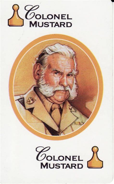 Colonel Mustard Cluedo Mr Green Colonel Mustard Character Mr Mustard