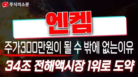 세계 배터리용 전해액시장 연간 34조로 성장 ⭕엔켐 주가전망⭕ Youtube