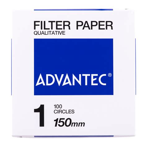 100 Filter Paper 150mm No 1 Fast Flow Rate Advantec