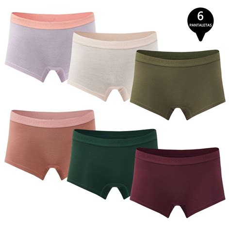 Ripley Pack De 6 Calzones Boxer Pantaleta BambÚ Mujer