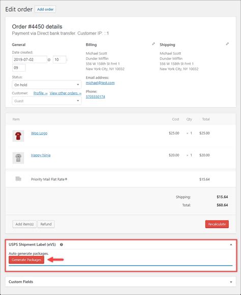 Generate WooCommerce USPS Shipping Labels For Flat Rates Using USPS EVS Account ELEXtensions