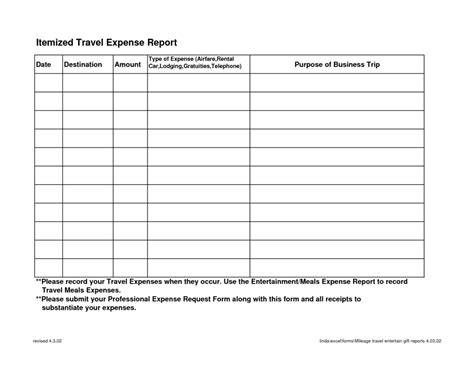 Generic Expense Report — Db